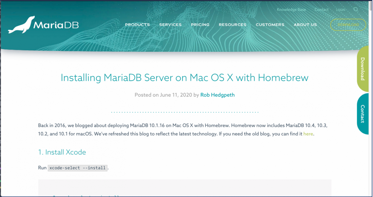 Install MariaDB (10.5.8.-GA) via Homebrew on macOS – DevXperiences
