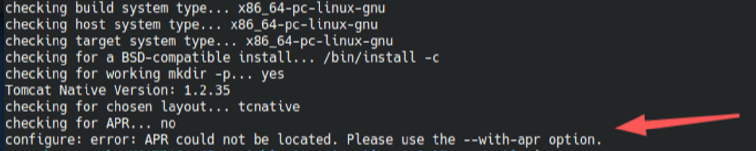 Installing The Apache Portable Runtime Apr Based Native Library For