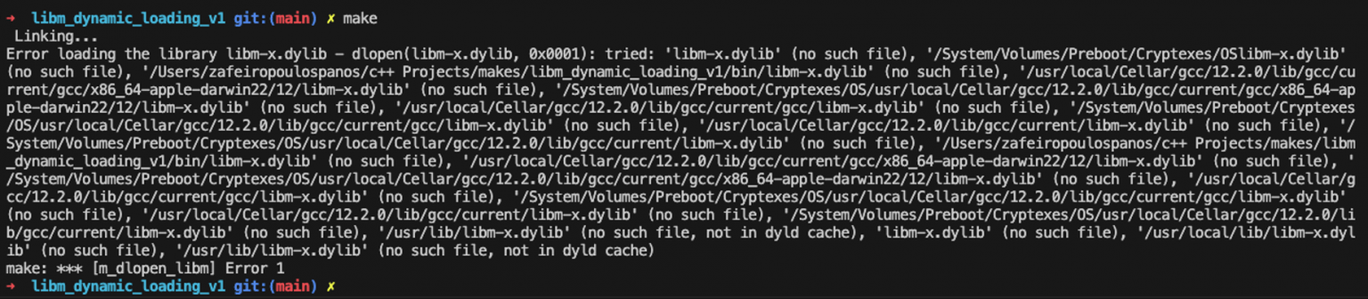 C++ Dynamic loading of a shared library. Also, create and load one, on ...